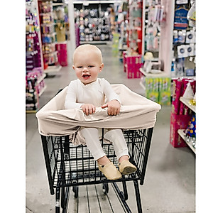 Baby Car Seat Covers- Multi-use Carseat Canopy for Babies, Stretchy Infant Carseat Cover Boy, Shower Gifts for Unisex Boys and Girls(Beige)