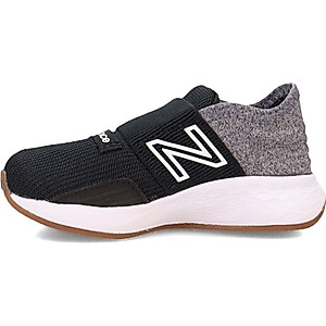 New Balance baby boys Fresh Foam Roav V1 Slip-on Sneaker, Black/Light Aluminum, 6.5 Wide Toddler US