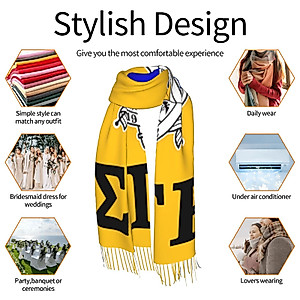 LeRayal Sigma Gamma Rho Scarf Sorority Gifts for Women Gift for GirlsPerfect Winter Warm Long Large Scarves With Tassel 1922, One Size
