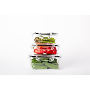 gotman Airtight Food Storage ContainerWith Lid (42.3 OZ) BPA-Free | Meal Prep | Microwave, Freezer and Dishwasher Safe | Leak-Proof | Kitchen Fridge Organizer Boxes | lids airtight sealing