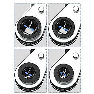 HVAC Service Wrench, Refrigeration Ratcheting Wrench 3/8” 1/4” 5/16'' 3/16'' AC Wratchet Tool with Hex Bit Adapter UIInosoo for Air Conditioning, Refrigeration Equipment, Gas Furnace