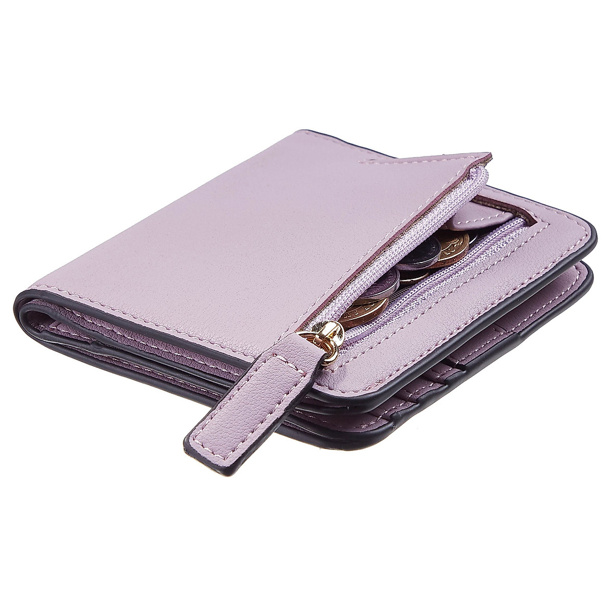 Gostwo Womens Rfid Blocking Small Compact Bifold Luxury Genuine Leather Pocket Wallet Ladies Mini Purse with ID Window