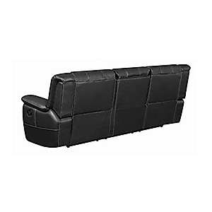 Lee Pillow Arm Motion Sofa Black