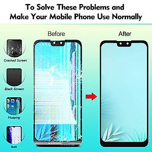 LCD Display Replacement for Huawei Y9 2019 Enjoy 9 Plus JKM-LX1 JKM-LX2 JKM-LX3 6.5" Touch Screen Digitizer Full LCD Assembly with Tools (Black, Cog)