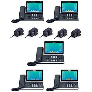 Yealink T57W IP Phone [5 Pack] - Power Adapters Included