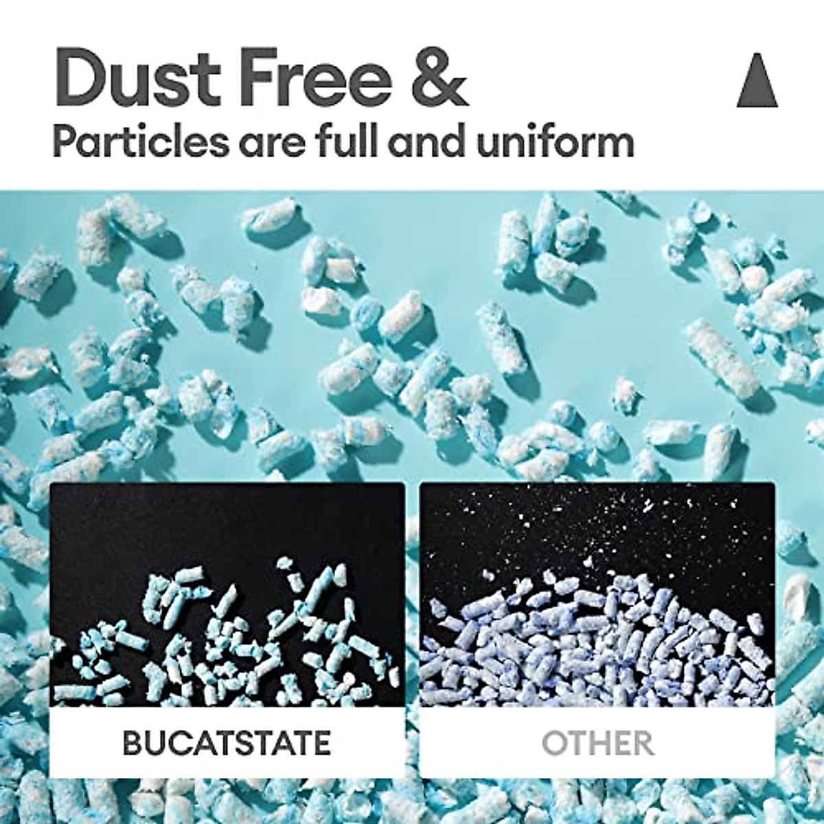 BUCATSTATE Paper Litter for Small Animals 1KG/2.2LBS, Absorbent Hamster Bedding Guinea Pig Rabbit Pellets Odor Control Dust Free for Reptile, Birds (Blue)