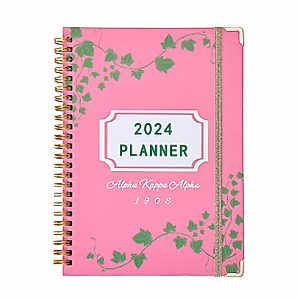 AKA Sorority 2024 Planner January 2024 - December 2024, Sorority Paraphernalia Weekly Monthly Planner for AKA Womens