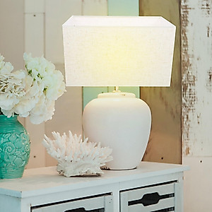 Uonlytech Rectangle Lampshade Linen Lampshade Creative Desktop Lampshade Home Simple Lampshade Decorative Lamp Shade