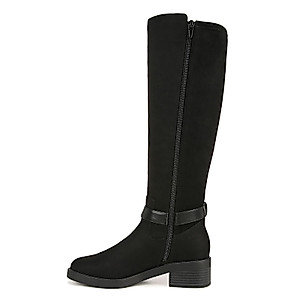 LifeStride Womens Brooks Knee High Riding Boots Black Faux Leather 8.5 M