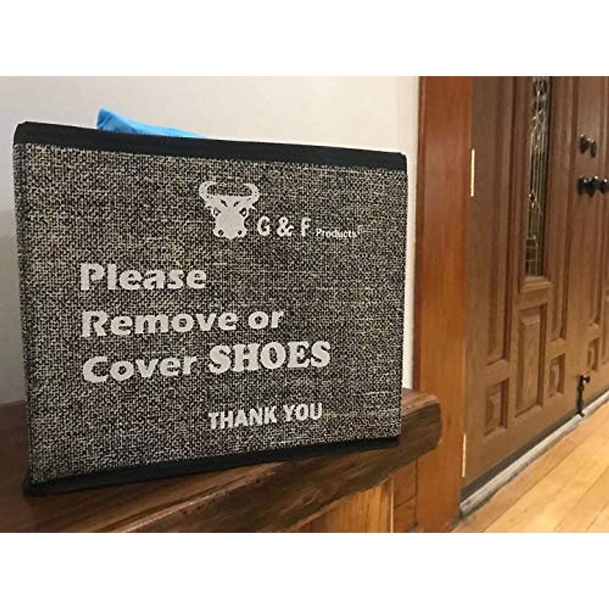 G & F Products Shoe Covers Box, Foldable Collapsible Shoe Covers Holder Bootie Box holds up to 100 Disposable Shoe for Realtors and Open House also works as Foldable Collapsible storage bin 9"x9"x9"
