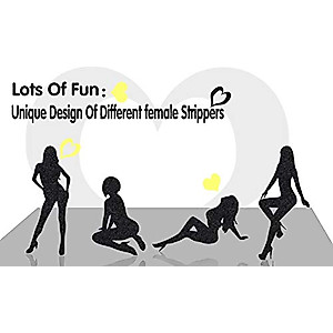KAPOKKU Handmade Glitter Funny Banner Female Dancers Strippers Banner for The Bachelor Bachelorette Party Naughty Dirty Hen Party Engagement Bridal Shower Valentines Day Wle Dancers Strippers Banner