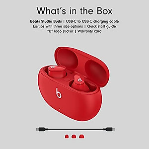Beats Studio Buds - True Wireless Noise Cancelling Earbuds Red with AppleCare+ (2 Years)