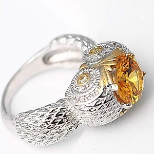 Moca Jewelry Iced Out Domineering Owl Ring 18K Gold Plated Bling CZ Simulated Diamond Hip Hop Ring for Men Women (9)