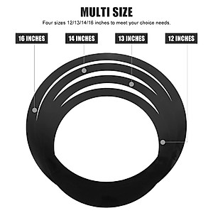 Milisten 4pcs Drum Dampener Gel Transparent Drum Dampener Soft Drum Damper Gel Pads Drum Silencers for Drums Tone Control Supplies Black, 40.5X40.5X0.2CM, H19C20614EKCK