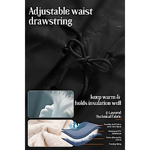 Chrisuno Women's Lightweight Thicken Puffer Coats Warm Parka Padded Winter Hooded Insulated Jacket Overcoat Black XL