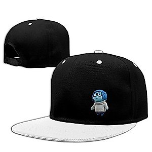 Custom Adult Inside 2015 Out Sadness Character Sporting Hats Caps White