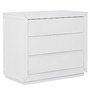 Evolur Maddox 3 Drawer Chest, Weathered White