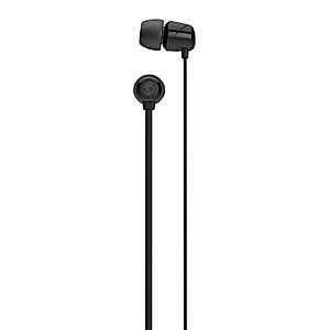Skullcandy Jib In-Ear Noise-Isolating Earbuds, Lightweight, Stereo Sound and Enhanced Base, Wired 3.5mm Jack Connectivity, Black