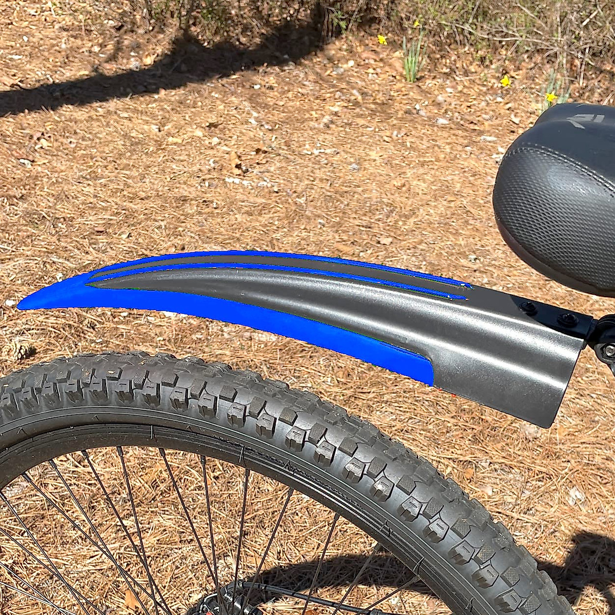 RNX Blue Mountain Bike Mud Guard Front and Rear Fenders Set, Wide, Universal, Adjustable