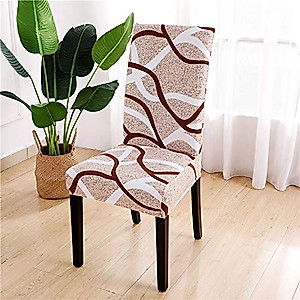 Modern Restaurant Chair Cover Elastic Stretch Anti-Dirty Chair Cover Kitchen Home Decoration Chair Cover A24 6pcs