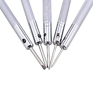 Micro Precision Jewelry Screwdriver Set - 5 PCS Screwdrivers with 5 Extra Replace Blades for Watch Repair,Eyeglasses Repair,Jewelry Work,Electronics Repair
