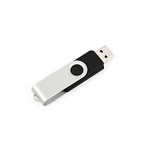 10-128 MB Flash Drive - Bulk Pack - USB 2.0 128MB Thumb Drive Stick Swivel Colored in Black