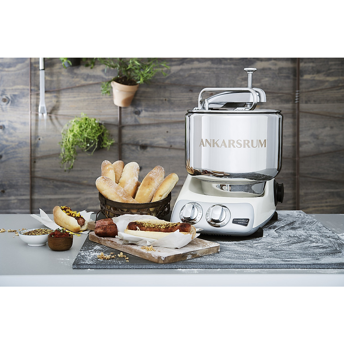 Ankarsrum Original 6230 Stainless Steel 7 Liter Stand Mixer Jubilee Silver