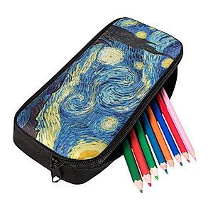 Ystardream Van Gogh Starry Sky Pencil Case for Boys Pencil Pen Case Big​ Capacity College Office Pencil Pouch Organize Bag for Teens Girls Adults Student