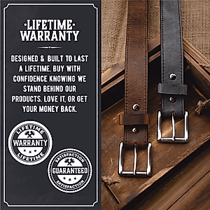 The Baron Leather Belt for Men | Made In USA | Men's Full Grain Leather Belt