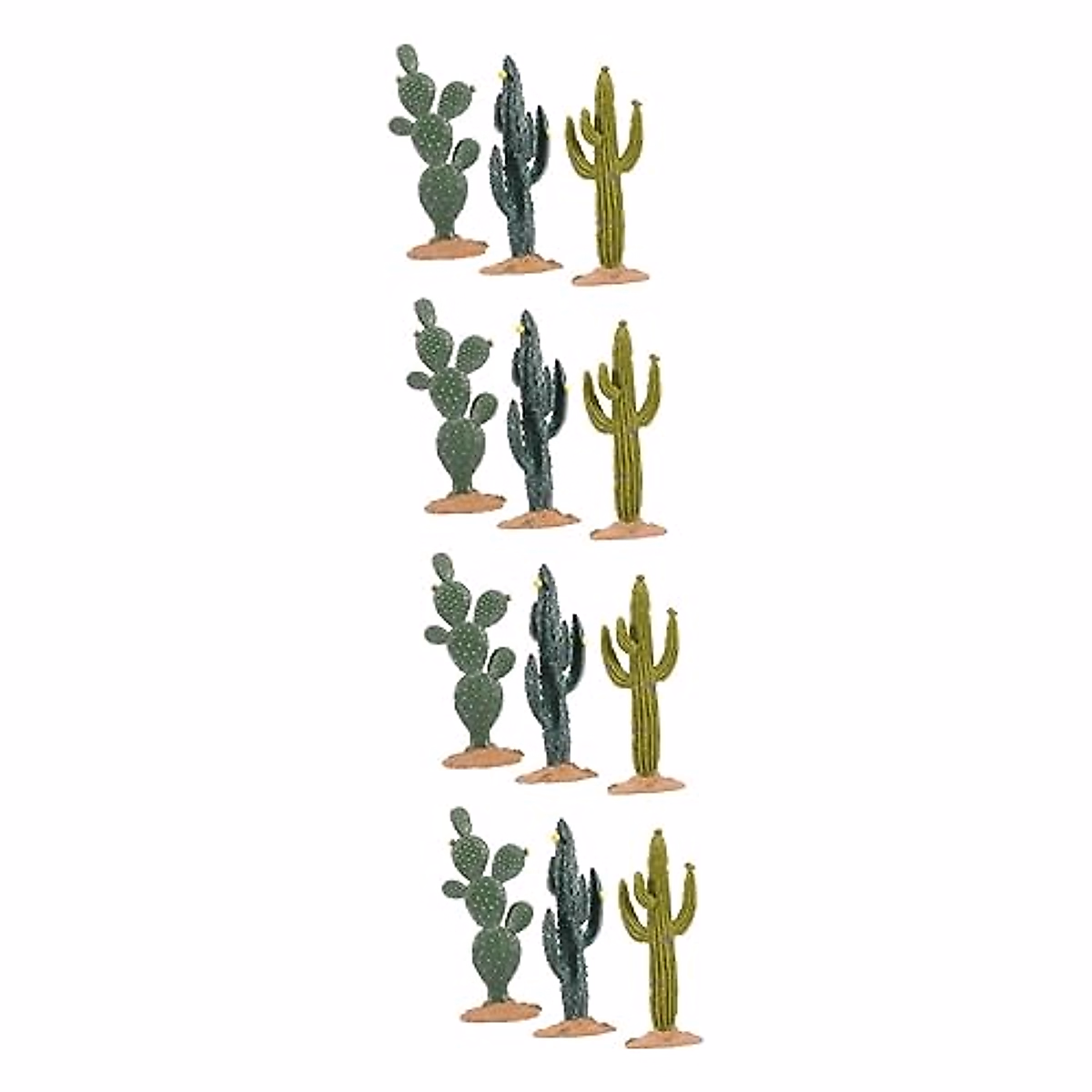 Abaodam 12 pcs Fake Cactus Decoration Simulated Cactus Ornament Artificial Plant car Decor Mini Faux Plants Indoor Artificial Succulents unpotted Artificial Cactus Figurines Cactus Crafts