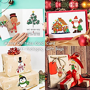 LINAYE 48 Sheets Christmas Stickers Crafts for Kids Toddlers, 8 Styles Make Your Own Christmas Stickers Christmas Goodie Treat Bag Stocking Stuffers Christmas Game Activities for Kids Toddlers Christmas Party Favors