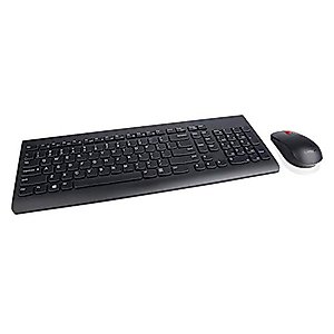 Lenovo 510 Wireless Keyboard & Mouse Combo, 2.4 GHz Nano USB Receiver, Full Size, Island Key Design, Left or Right Hand, 1200 DPI Optical Mouse, GX30N81775, Black