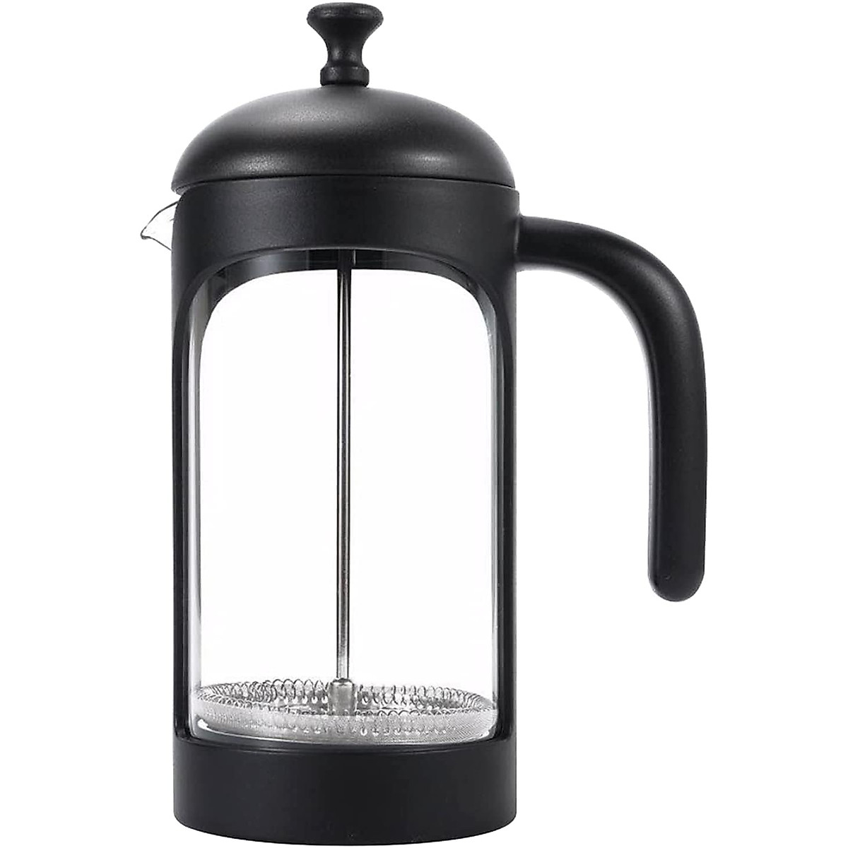 LINKANRUO French Press Coffee Maker with Shockproof Glass Pot and Plunger Filter Manual Press Coffee Maker for Ground Beans Espresso Tea(300ml)