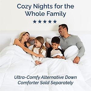 Queen Size 4 Piece Sheet Set - Breathable & Cooling Sheets - Hotel Luxury Bed Sheets for Women, Men, Kids & Teens - Deep Pockets, Easy-Fit, Wrinkle Free Sheets - Blue Stripes Oeko-Tex Bed Sheet Set