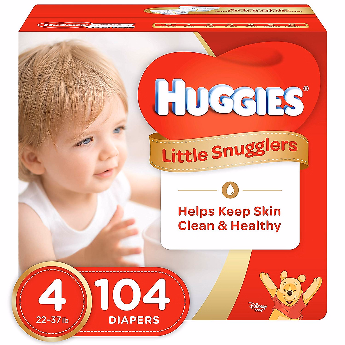 Huggies Little Snugglers Baby Diapers Size 4, 104ct