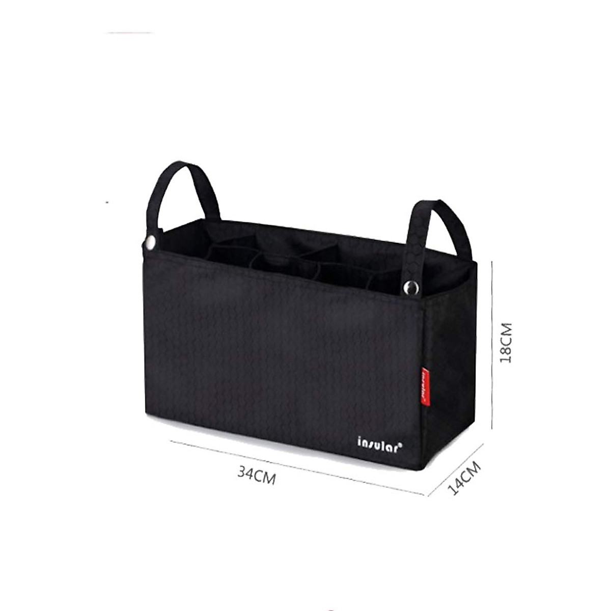 LTDH Stroller Organizer Bag Waterproof Insert Bag Universal Stroller Storage Bag For Baby Accessory Organizer With 7 Partition (Pink)