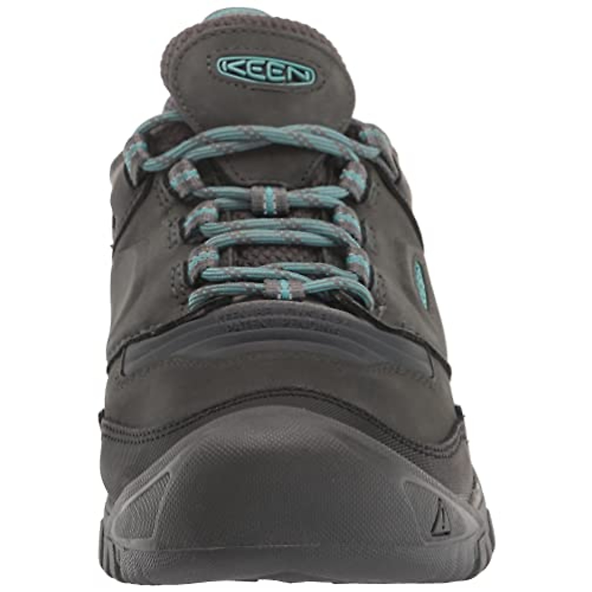 KEEN Women's Ridge Flex Low Height Waterproof Hiking Boots, Raven/Porcelain, 8.5