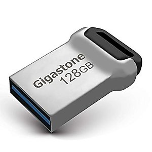 GIGASTONE Z90 128GB USB 3.2 Gen1 Flash Drive, Mini Fit Metal Waterproof Compact Pen Drive, Reliable Performance Thumb Drive, USB 2.0 / USB 3.0 / USB 3.1 Interface Compatible