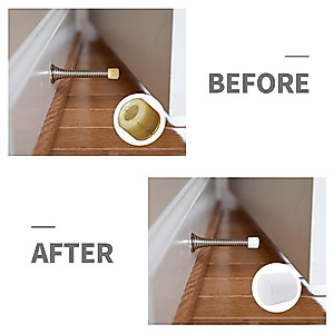 Zorveiio 30 Pcs White Door Stop Bumper Tips, 0.39 Inch ID Rubber Door Stopper Bumpers Door Stop Caps for Door & Wall Protection