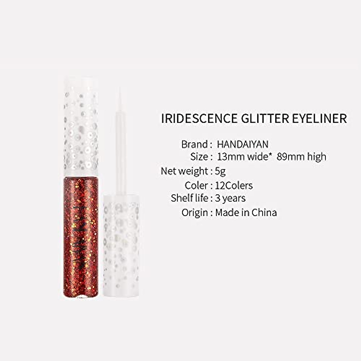 Quxunzzz Liquid Glitter Eyeshadow,Liquid Glitter Eyeliner Metallic Glitter Shimmer Eye Looks Waterproof Long Lasting Quick-Drying Sparkling Eye Shadow Makeup euphoria makeup 02