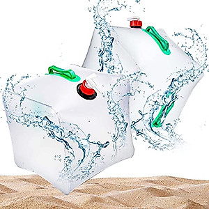 Pool Step Weights Sand Bags,2PCS Pool Ladder Above Ground Fillable Anchor Sandbags Container for Swimming Pool Steps and Collapsible Camping Water Storage Container,11'' x 11'', Transparent