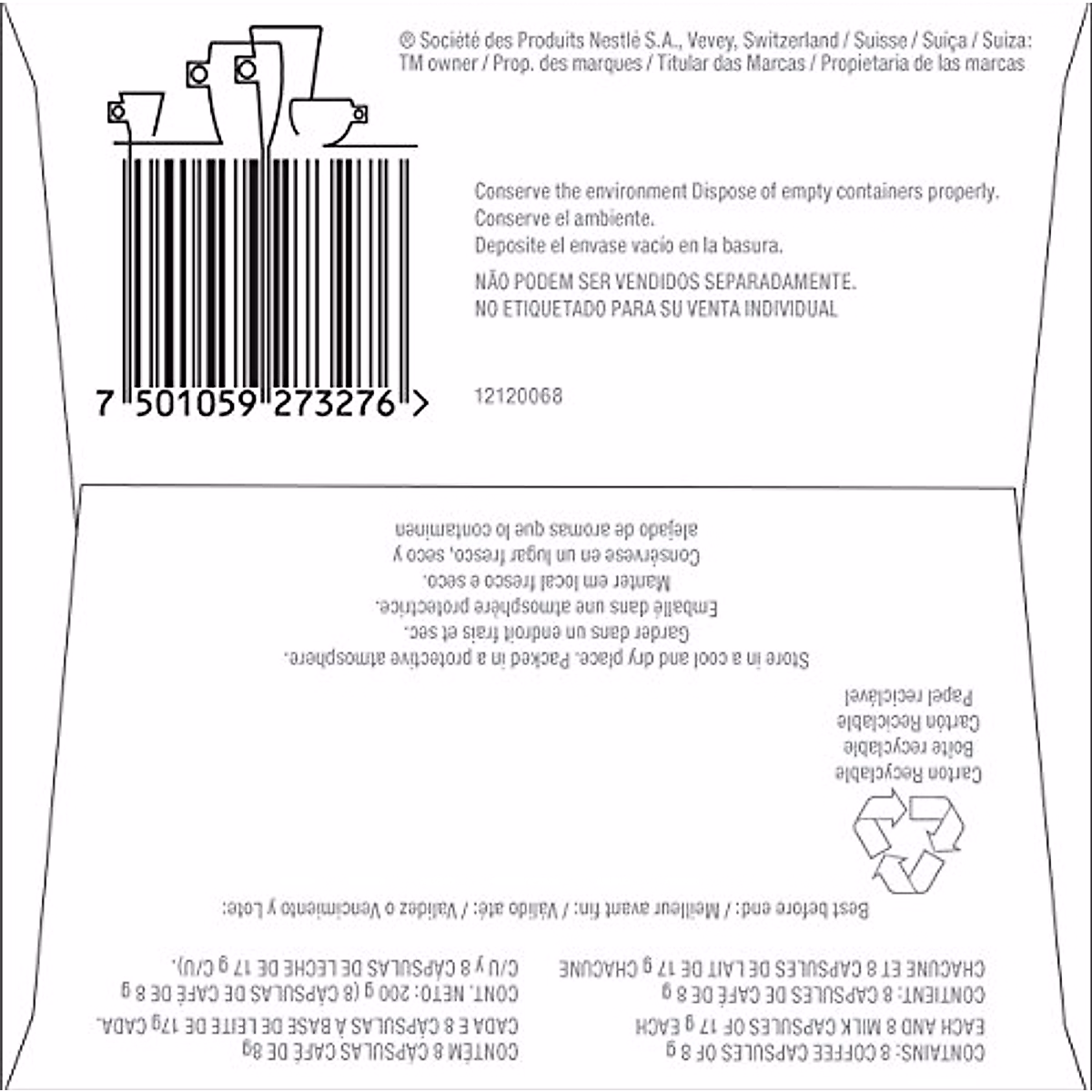 Dolce Gusto Nescafe Coffee Pods, Cappuccino, 16 capsules (Pack of 3)