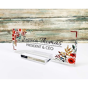 SHEHARUHI 8 PCS Acrylic Stands Clear Place Card Holders, Clear Place Acrylic Stands for Table Numbers Wedding Photos Office Menu Meeting Display (2 Size)