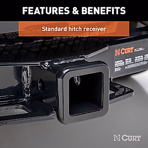 CURT 13421 Class 3 Trailer Hitch, 2-Inch Receiver, Fits Select Honda Passport, Gloss Black Powder Coat