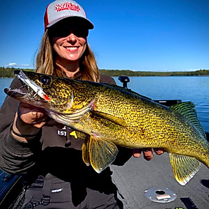 Northland Fishing Tackle Puppet Minnow Darting Fishing and Ice Fishing Lure for Walleye, Pike, Trout, and Panfish, UV Green Perch, 1/4 Oz, 1/Cd