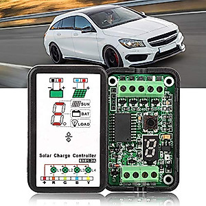 Solar Charge Controller, 6V 12V PWM Solar Charge Controller Support for Lithium and Ni Mh Batteries