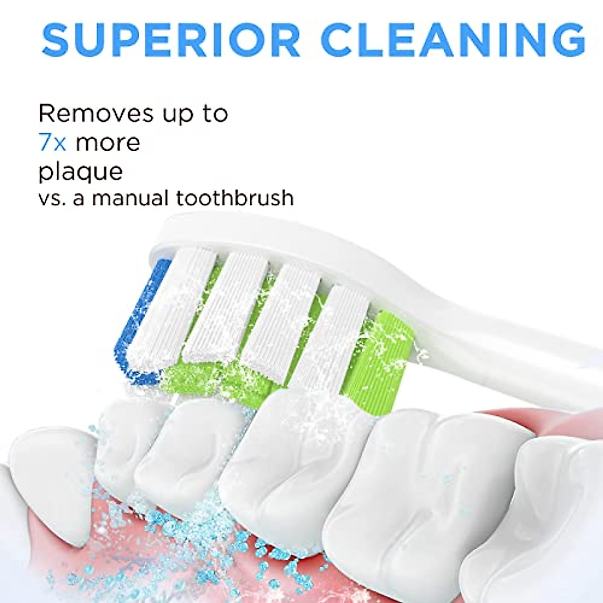 Toothbrush Replacement Heads for Philips Sonicare, Electric Replacement Toothbrush Head Compatible with Phillips Sonic Care Snap on Brush, 10 Pack