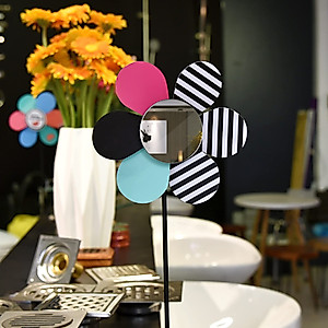 100 Pieces Mini Size Round Mirror Small Round Mirror Adhesive Mirror Round Craft Mirror Tiles for Crafts and DIY Projects Supplies, 1 Inch, 2 Inch, 3 Inch (Silver）