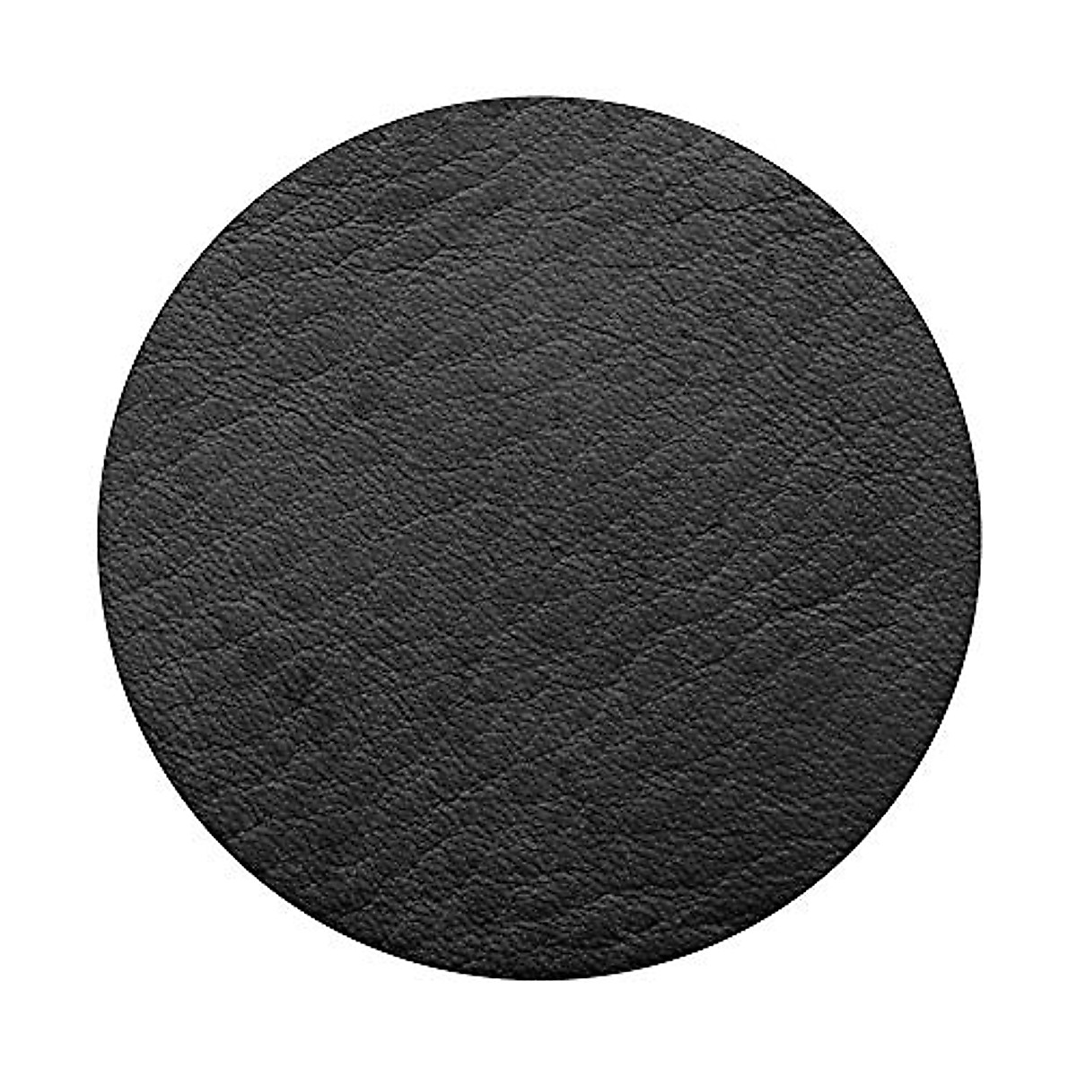 Faux Leather Black Pop Phone Grip- Black Leather Look PopSockets PopGrip: Swappable Grip for Phones & Tablets