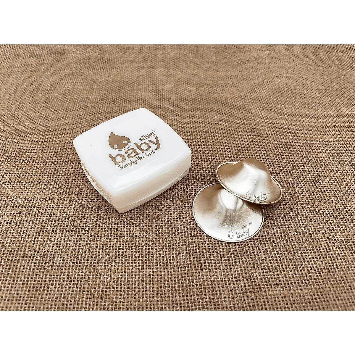 SILVERBABY Silver Nursing Cups, Silver Cups, Nipple Shields for Nursing Newborn, Nipple Guards, Nipple Covers Breastfeeding, Nipple Covers Breastfeeding, 925 Silver